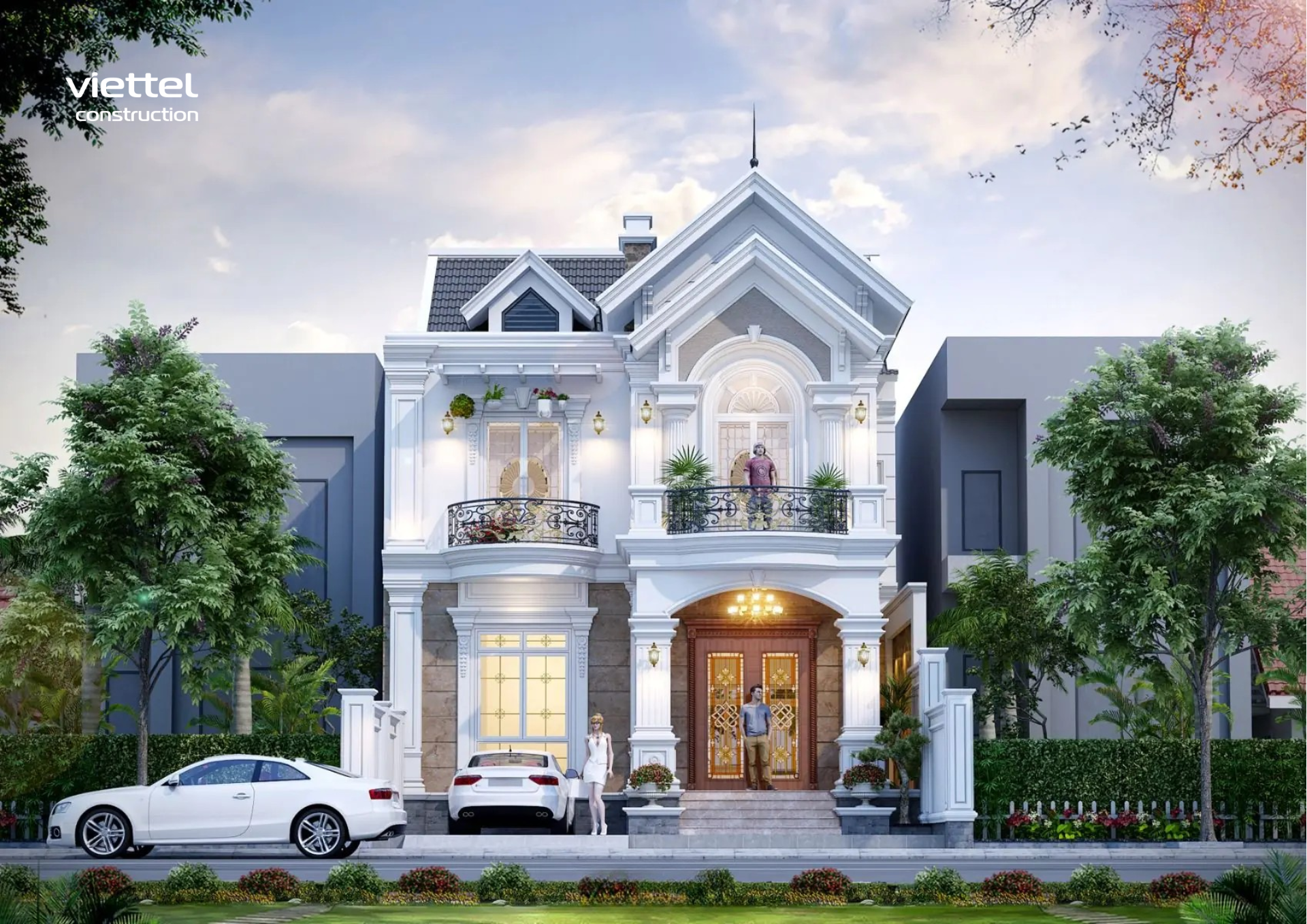 Mẫu biệt thự tân cổ điển đẹp thiết kế sang trọng đẳng cấp vượt thời gian